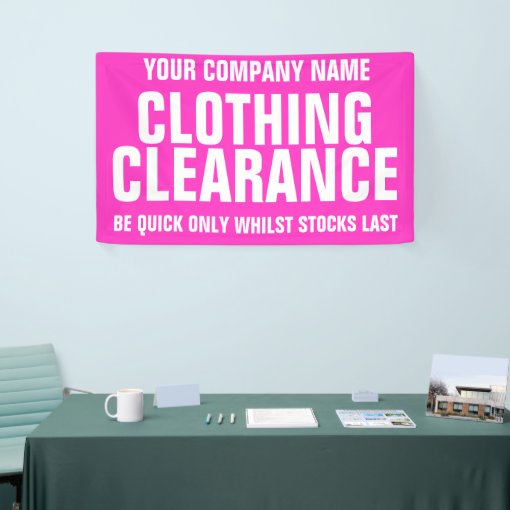 Retail sale store shop business signage banner | Zazzle