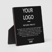 Retail Store/Boutique Return Policy Sign Plaque | Zazzle