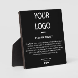 Retail Store/Boutique Return Policy Sign Plaque | Zazzle