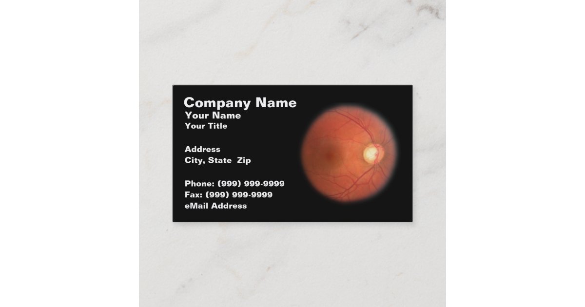 Retinal Eye Scan Against a Black Background Business Card | Zazzle