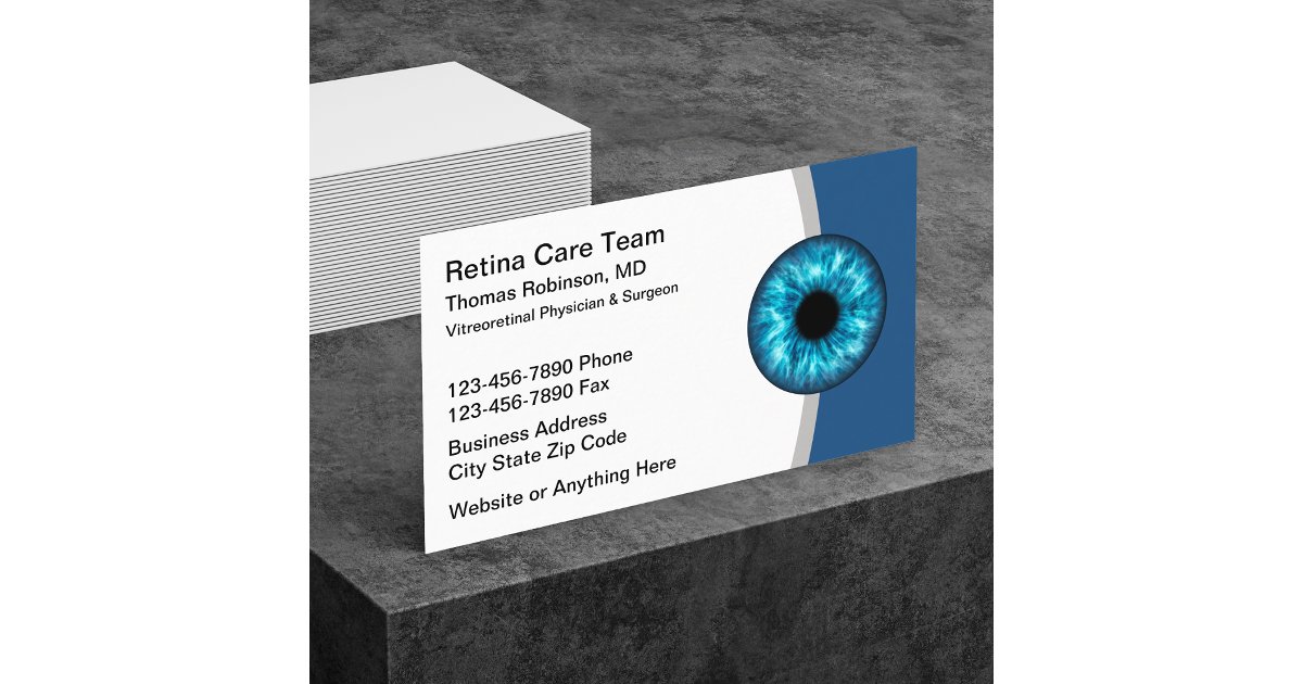 Retinal Eye Vision Care Business Cards | Zazzle