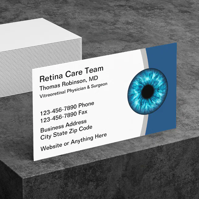 Retinal Eye Vision Care Business Cards | Zazzle