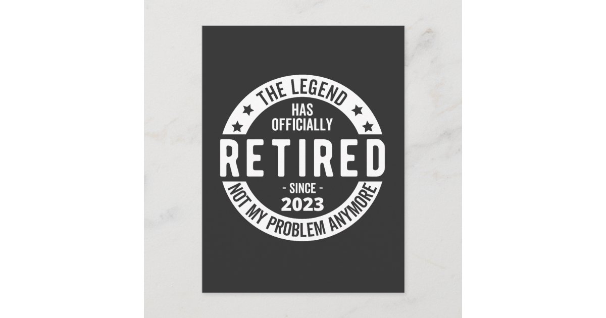 retired 2023 postcard | Zazzle