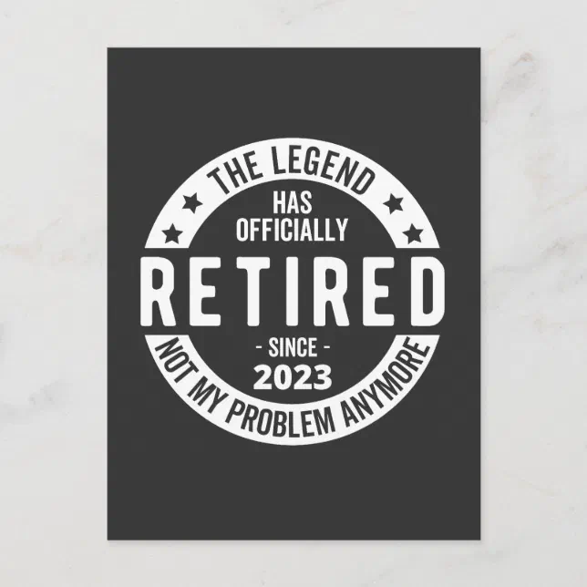 retired 2023 postcard | Zazzle