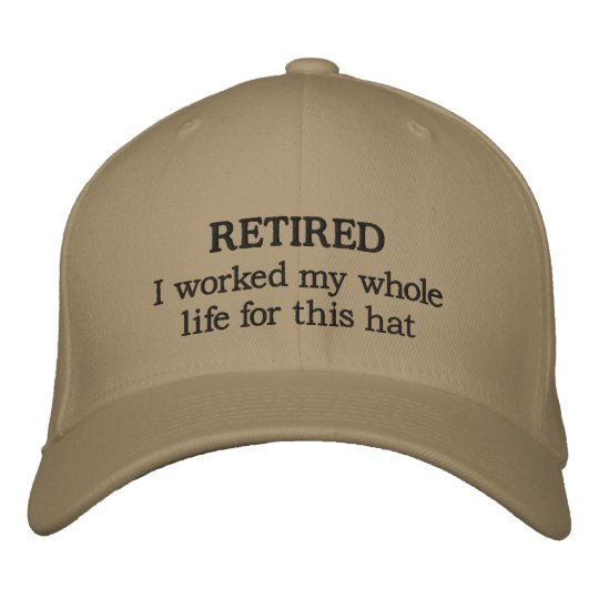 Retired Baseball Cap | Zazzle.com