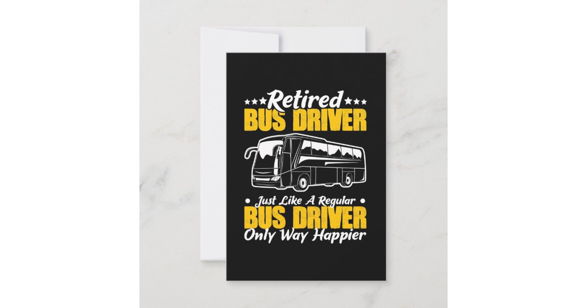 Retired Bus Driver RSVP Card | Zazzle