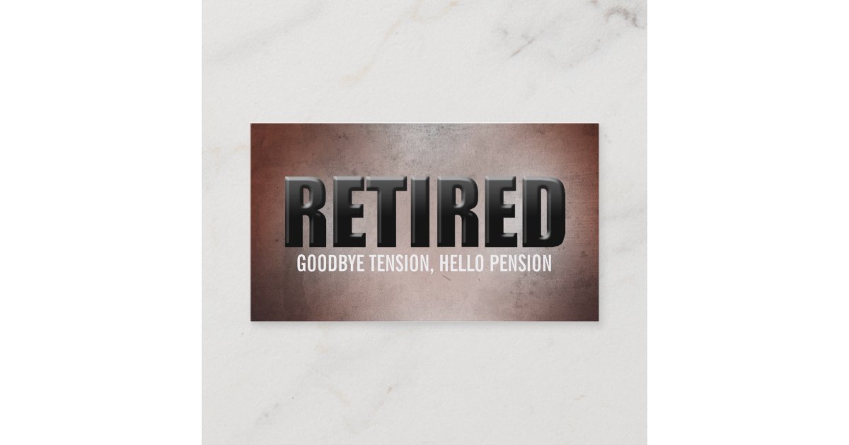 Retired Business Cards | Zazzle