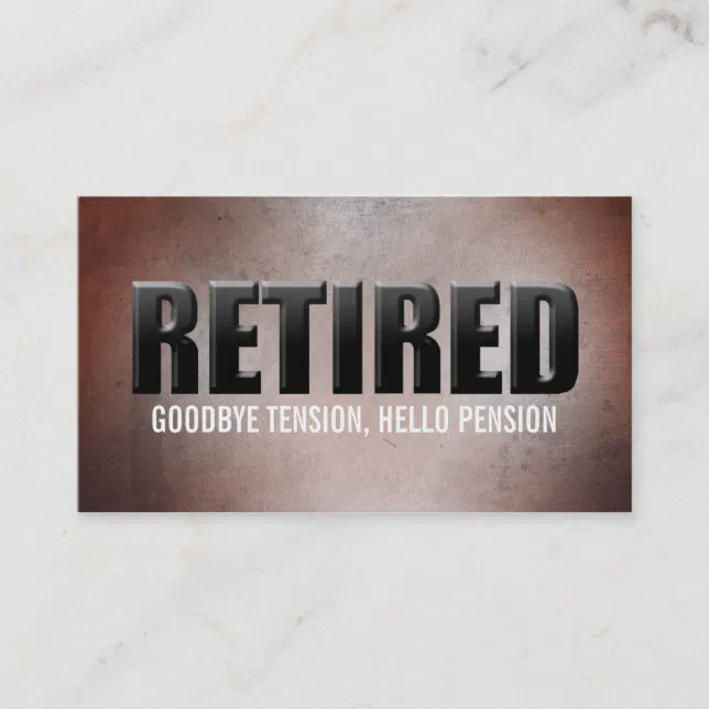 Retired Business Cards | Zazzle