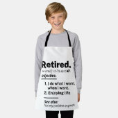 Retired Definition noun, Funny Retirement Gag Gift Apron | Zazzle