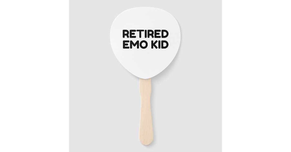 Retired Emo Kid Funny Quote Hand Fan | Zazzle