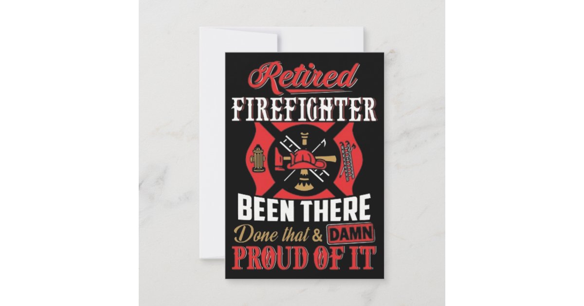 Retired Firefighter Card | Zazzle