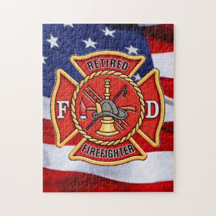 Retired Firefighter Jigsaw Puzzle | Zazzle