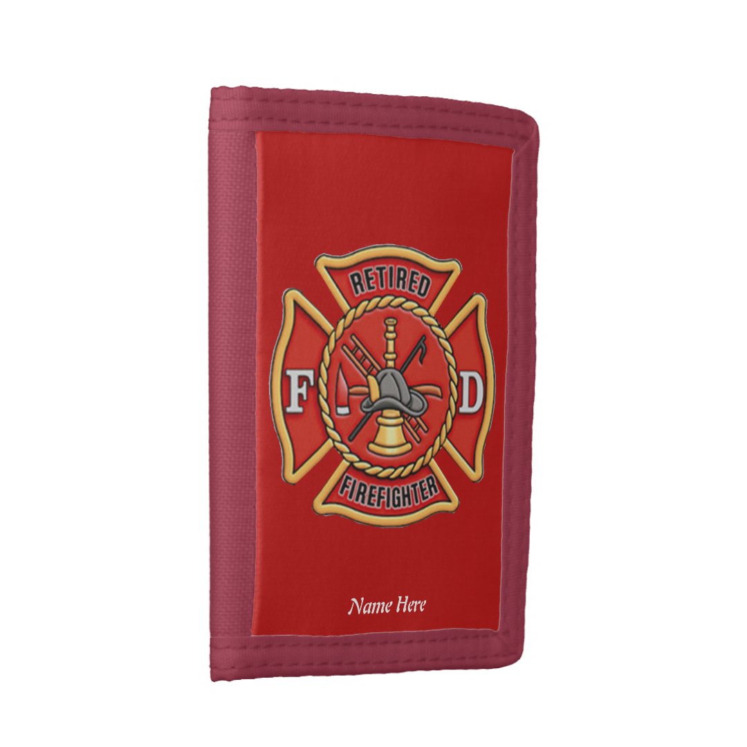 Retired Firefighter Tri-fold Wallet | Zazzle