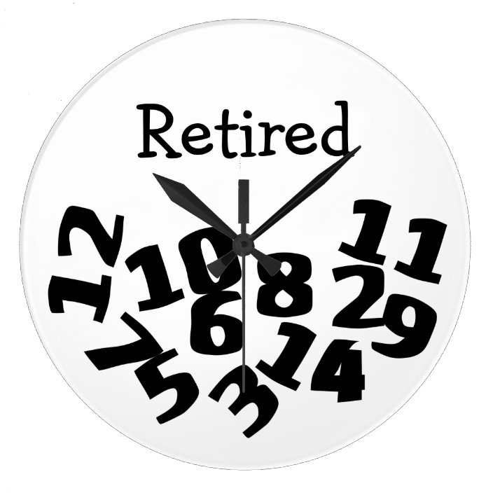 Retired Funny Fallen Numbers Large Clock | Zazzle.com