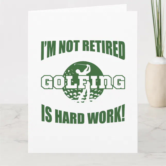 Retired Golf Lover Card | Zazzle
