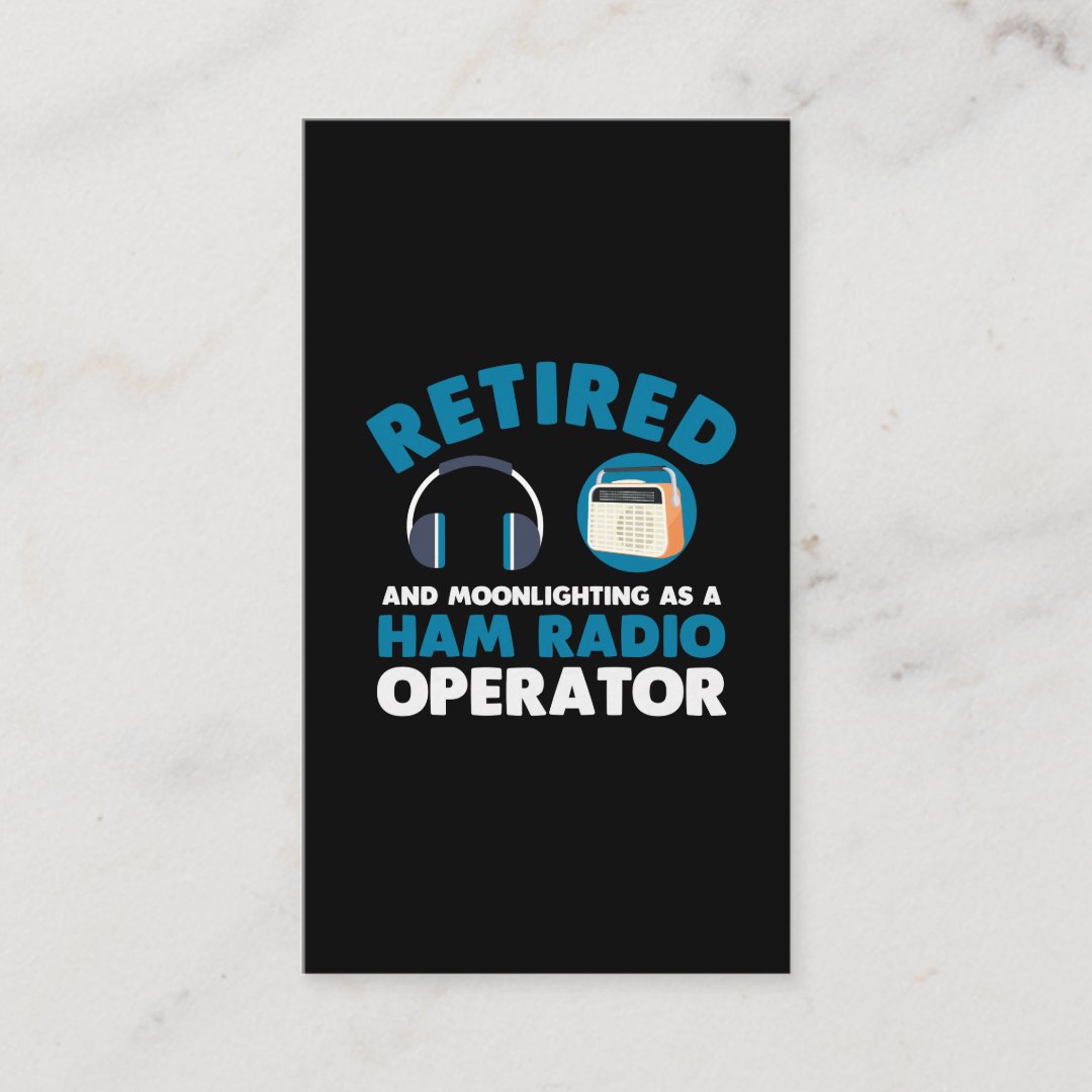 Retired Ham Radio Operator Retirement Radio Tower Business Card | Zazzle
