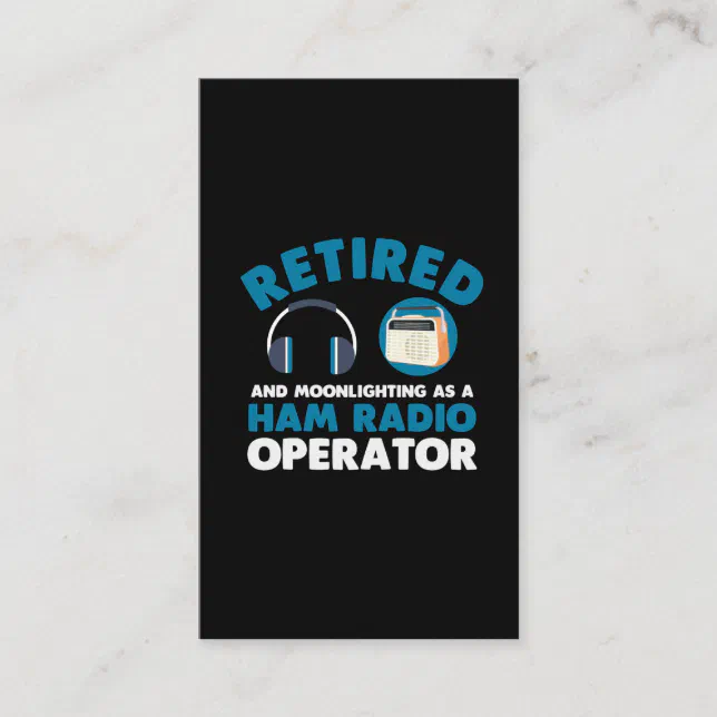 Retired Ham Radio Operator Retirement Radio Tower Business Card | Zazzle