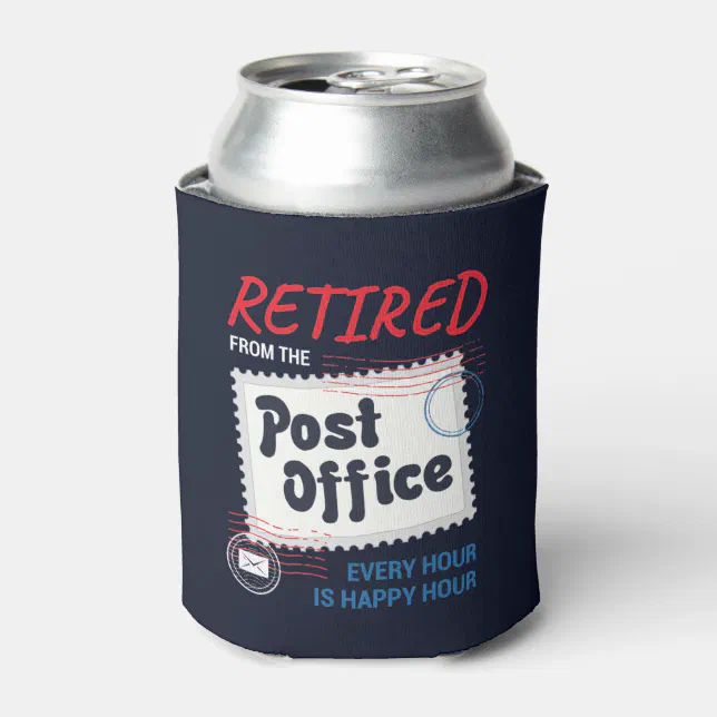 Retired Mailman Postal Worker Coworker Retirement Can Cooler | Zazzle