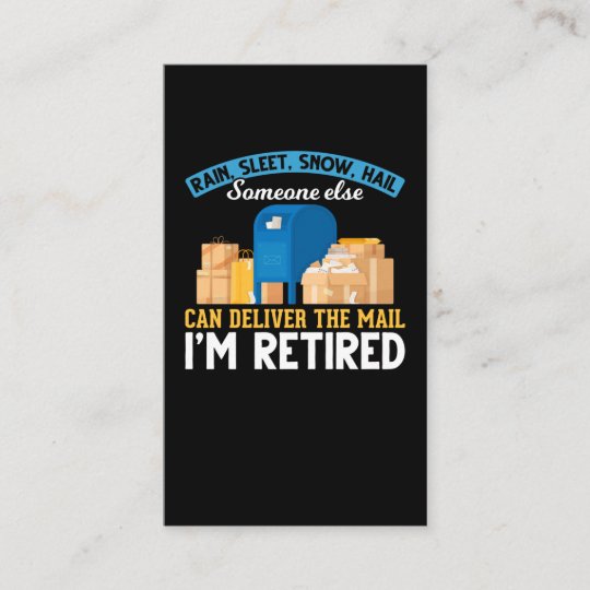 Retired Mailman Postal Worker Retirement Business Card | Zazzle.com