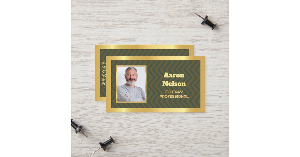 Retired Military Photo Calling Card | Zazzle