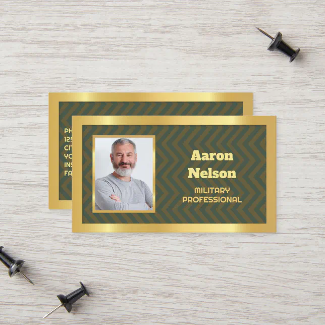 Retired Military Photo Calling Card | Zazzle