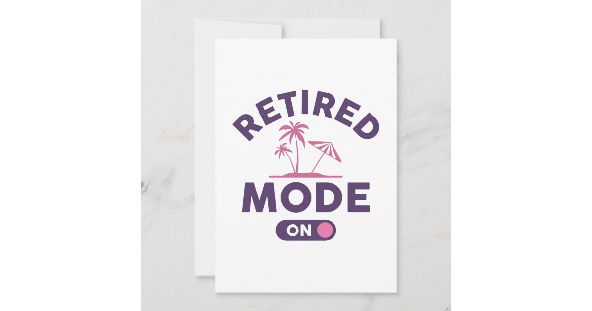 Retired Mode On Thank You Card | Zazzle