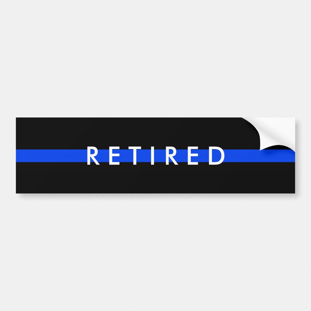 RETIRED POLICE OFFICER BUMPER STICKER | Zazzle