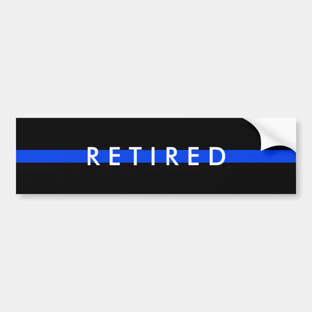 RETIRED POLICE OFFICER BUMPER STICKER | Zazzle