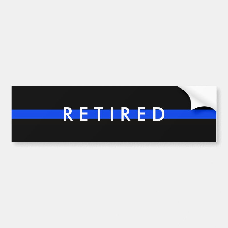 RETIRED POLICE OFFICER BUMPER STICKER | Zazzle