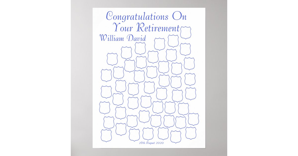 Retired Police Officer Congratulations Poster | Zazzle