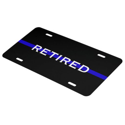 RETIRED POLICE OFFICER LICENSE PLATE | Zazzle