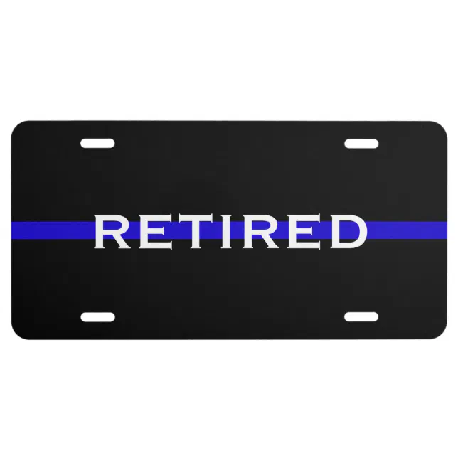 RETIRED POLICE OFFICER LICENSE PLATE | Zazzle