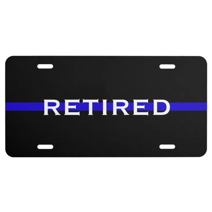 RETIRED POLICE OFFICER LICENSE PLATE | Zazzle