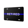 RETIRED POLICE OFFICER LICENSE PLATE | Zazzle