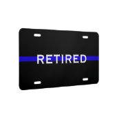 RETIRED POLICE OFFICER LICENSE PLATE | Zazzle