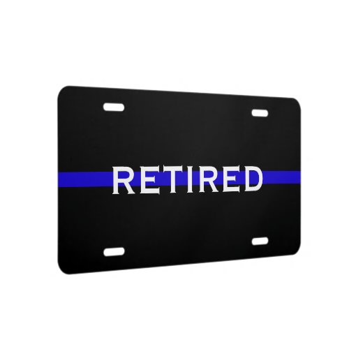 RETIRED POLICE OFFICER LICENSE PLATE | Zazzle