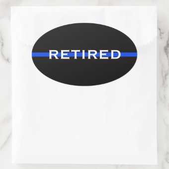 RETIRED POLICE OFFICER OVAL BUMPER STICKER | Zazzle