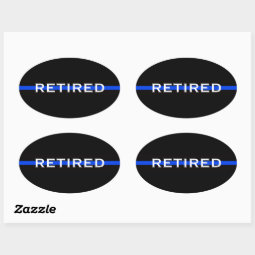 RETIRED POLICE OFFICER OVAL BUMPER STICKER | Zazzle