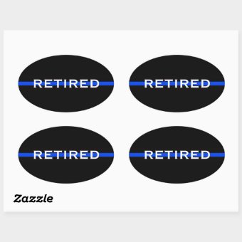 RETIRED POLICE OFFICER OVAL BUMPER STICKER | Zazzle