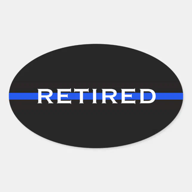 RETIRED POLICE OFFICER OVAL BUMPER STICKER | Zazzle