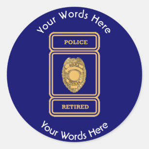Retired Police Stickers | Zazzle