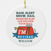 Retired Postal Worker Custom Mailman Retirement Ceramic Ornament | Zazzle