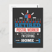 Retired Postal Worker Funny Postman Retirement Postcard | Zazzle