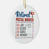 Retired Postal Worker Letter Carrier Retirement Ceramic Ornament | Zazzle