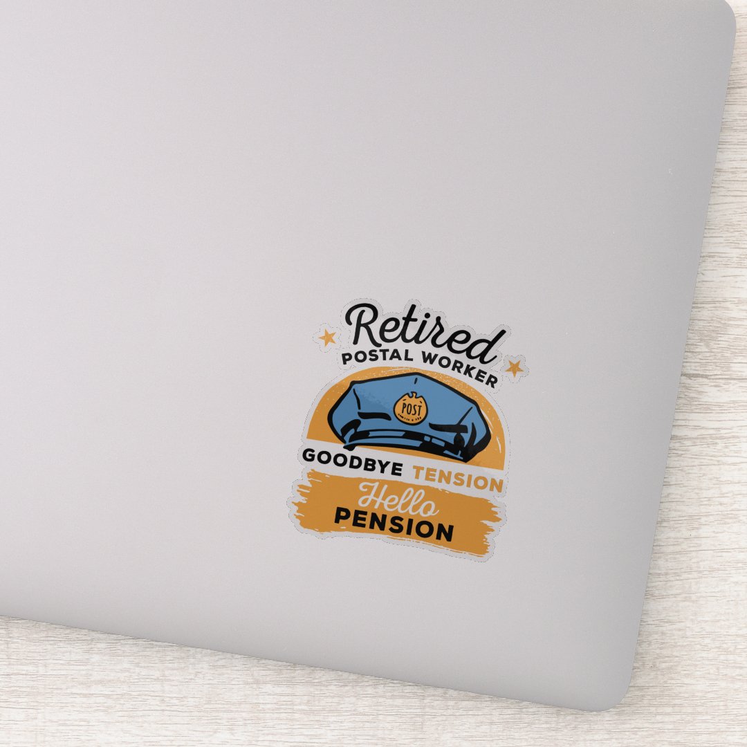Retired Postal Worker Letter Carrier Retirement Sticker | Zazzle