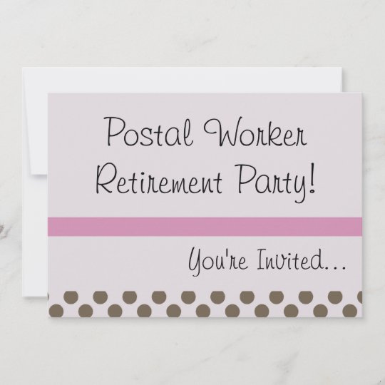 Retired Postal Worker Party Invitations USPS | Zazzle.com