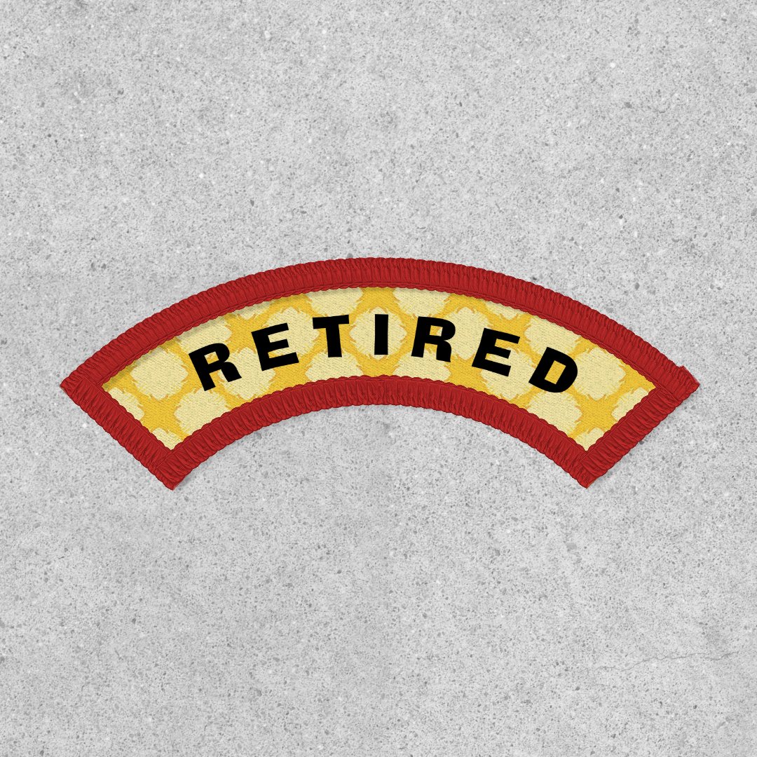 Retired Retirement Employee Custom Patch | Zazzle