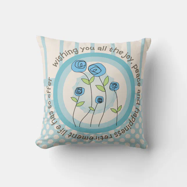 Retired Teacher Whimsical Art Pillow | Zazzle