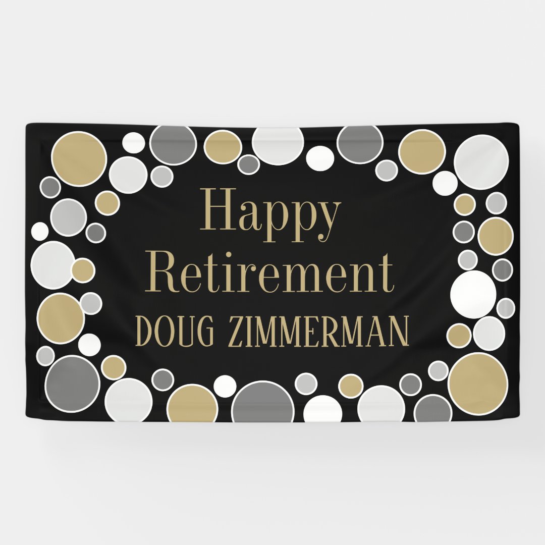 Retiree party! Personalized Retirement Banner | Zazzle