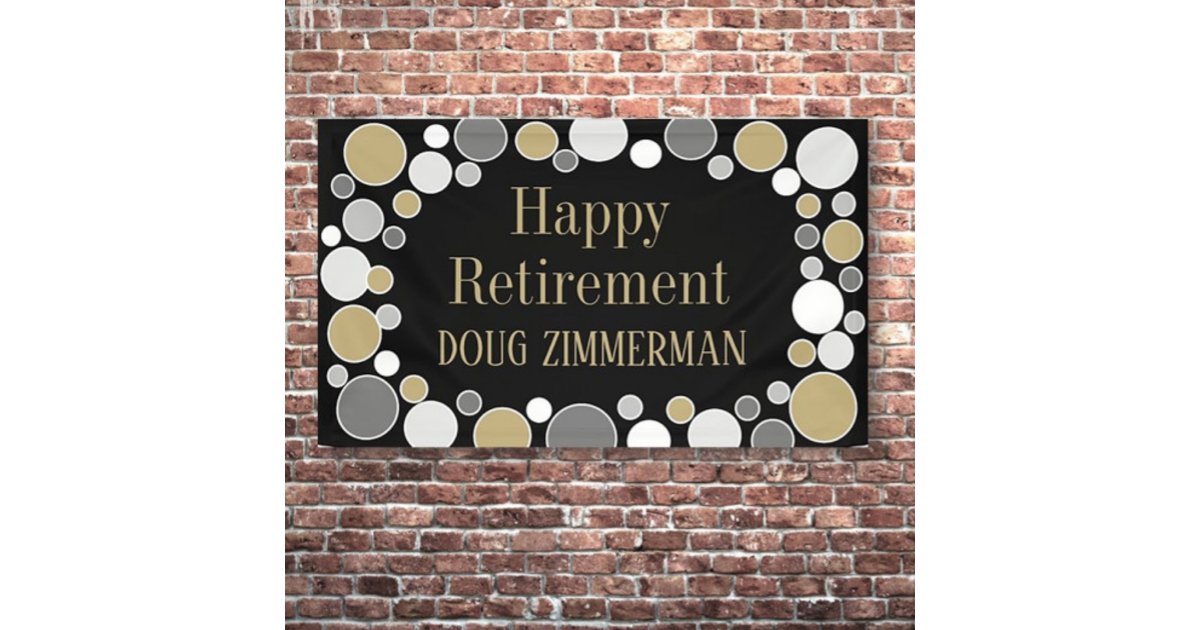 Retiree party! Personalized Retirement Banner | Zazzle
